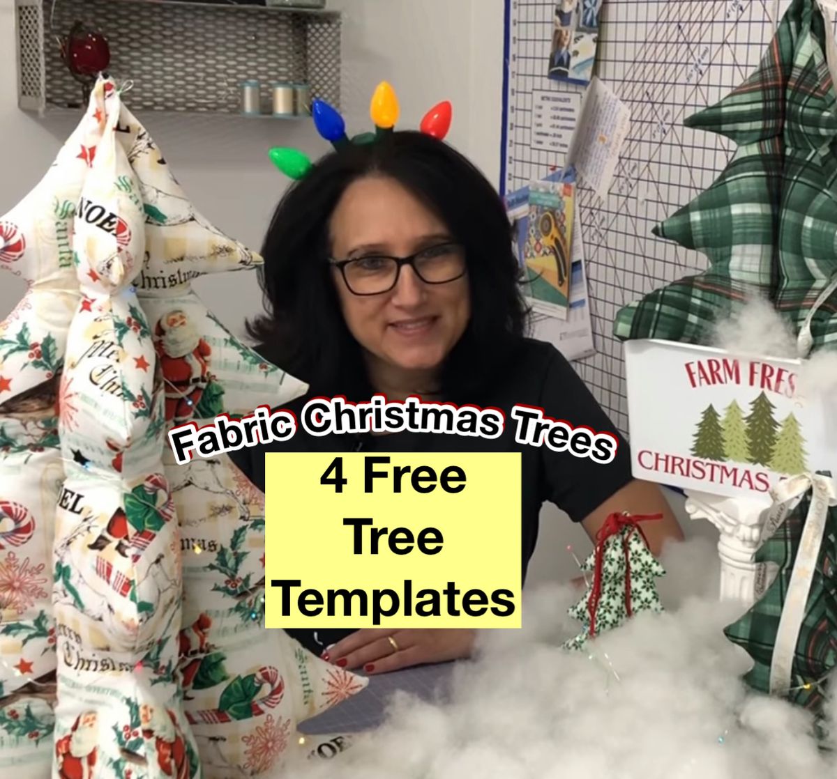 Vintage Fabric Christmas Trees🎄YES PLEASE ️ Four Template Sizes ...