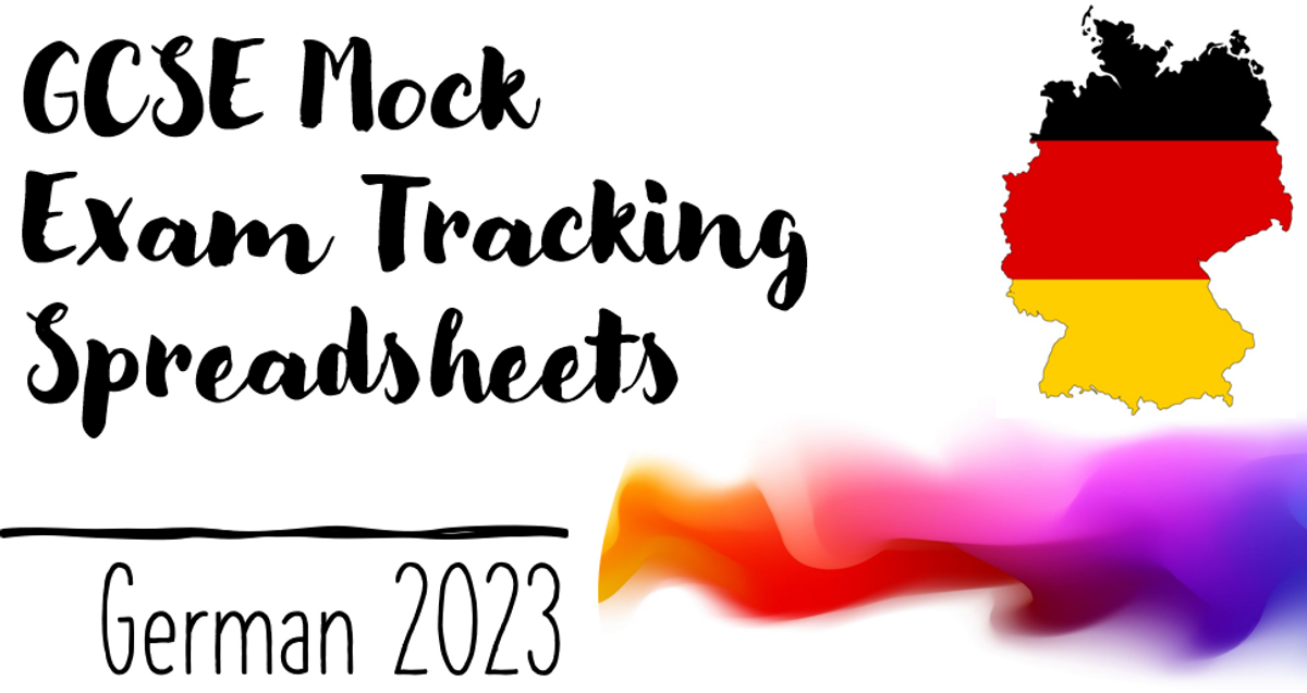 German GCSE Mock Exam Tracking Spreadsheets 2018 to 2023 - Buymeacoffee