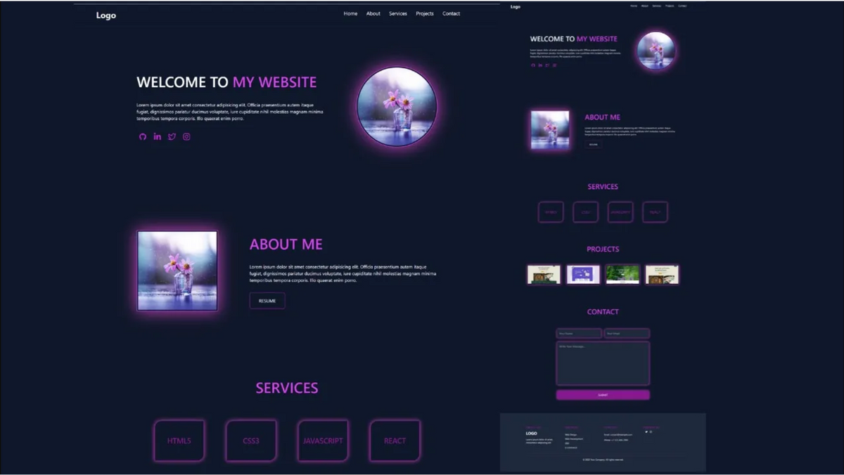 Personal Portfolio website using React, Vite, and Tailwind CSS Awesomeness! 🔥 - Buymeacoffee