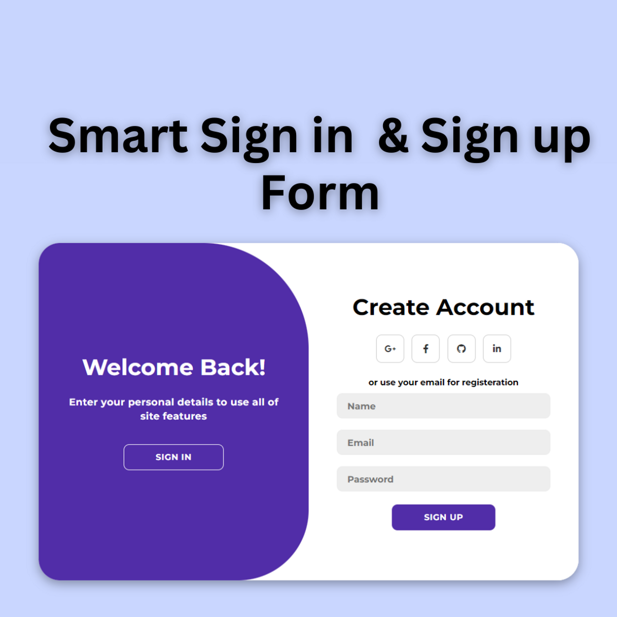 Animated Smart Sliding Login & Register Page For Website - Buymeacoffee