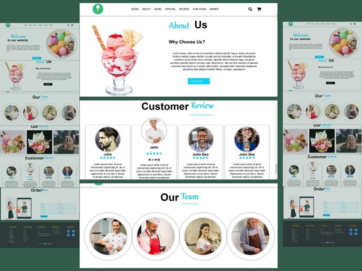 Ice-Cream Website Design - Buymeacoffee