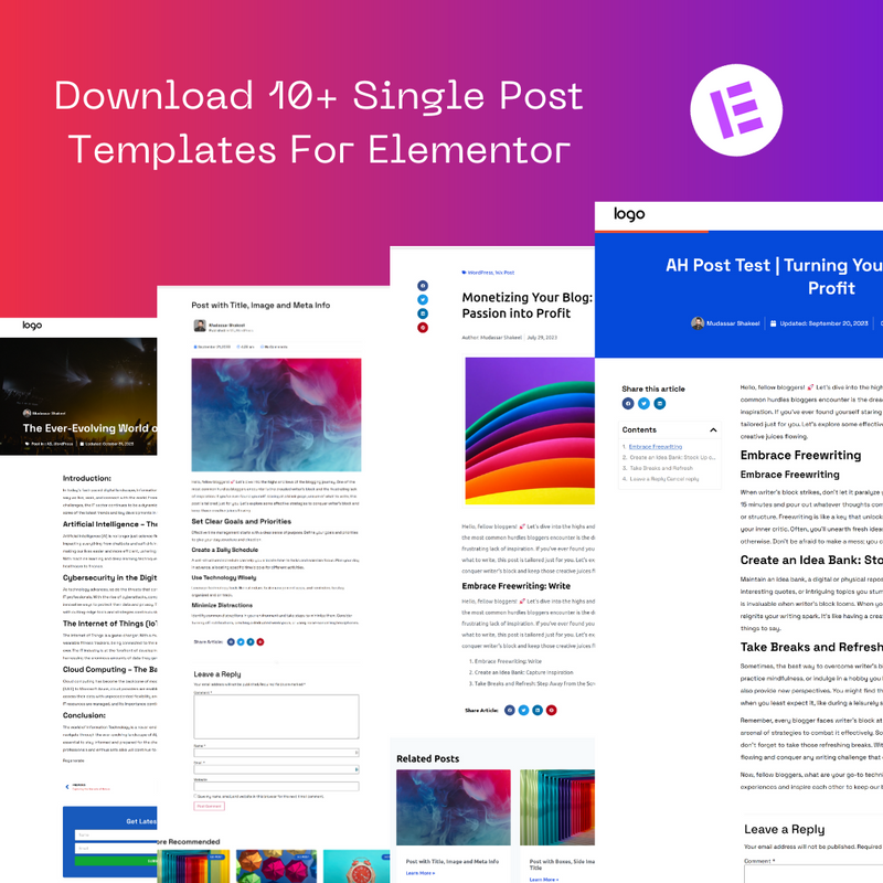 Mc Starters is Provides Elementor Templates, Divi Templates and Premade ...