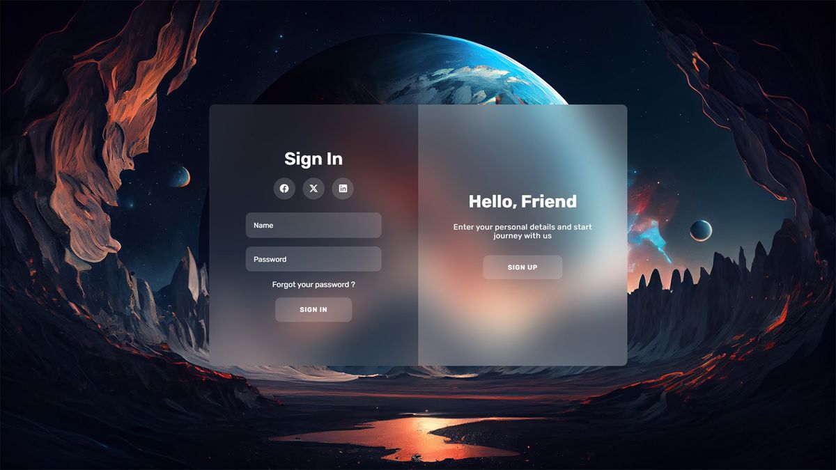 Glassmorphism Sign In & Sign Up Form - Buymeacoffee