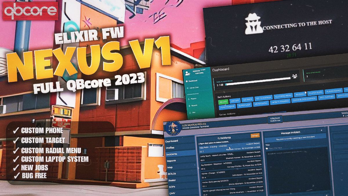 [QBCORE] ElixirFW Nexus V1 Ascends! 🔥 - Elevate Your Gaming with ElixirFW! 🚀 - Buymeacoffee