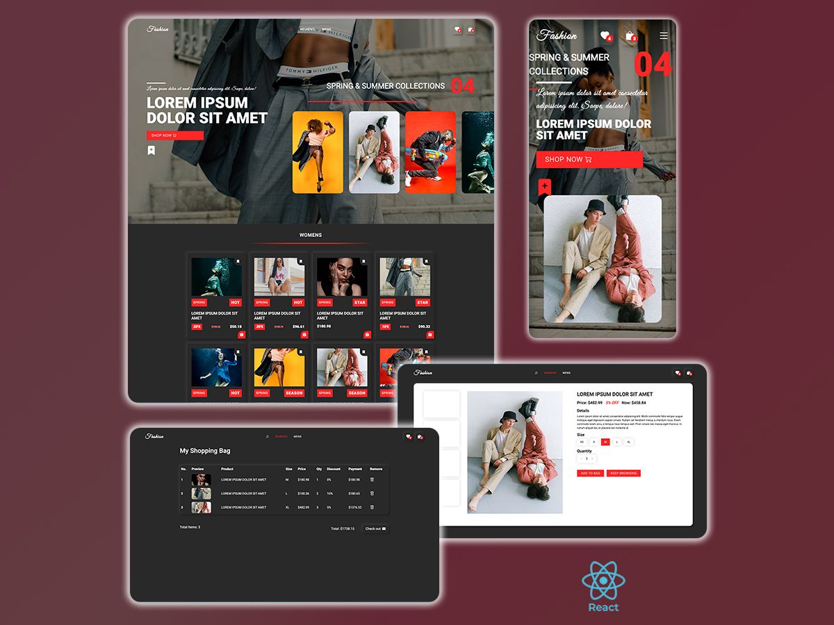 Dynamic & Responsive Fashion Ecommerce Website (React.js) - Buymeacoffee