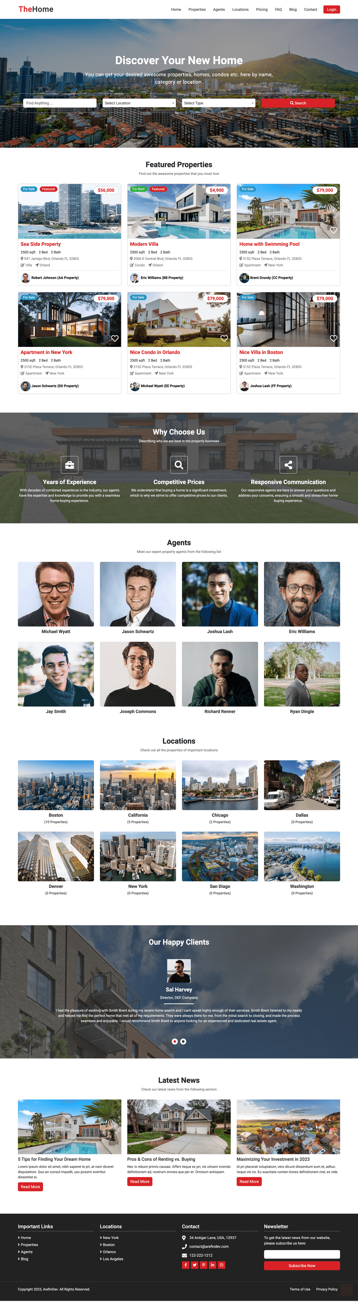 Real Estate Listing Website HTML Template (Bootstrap 5) - Buymeacoffee