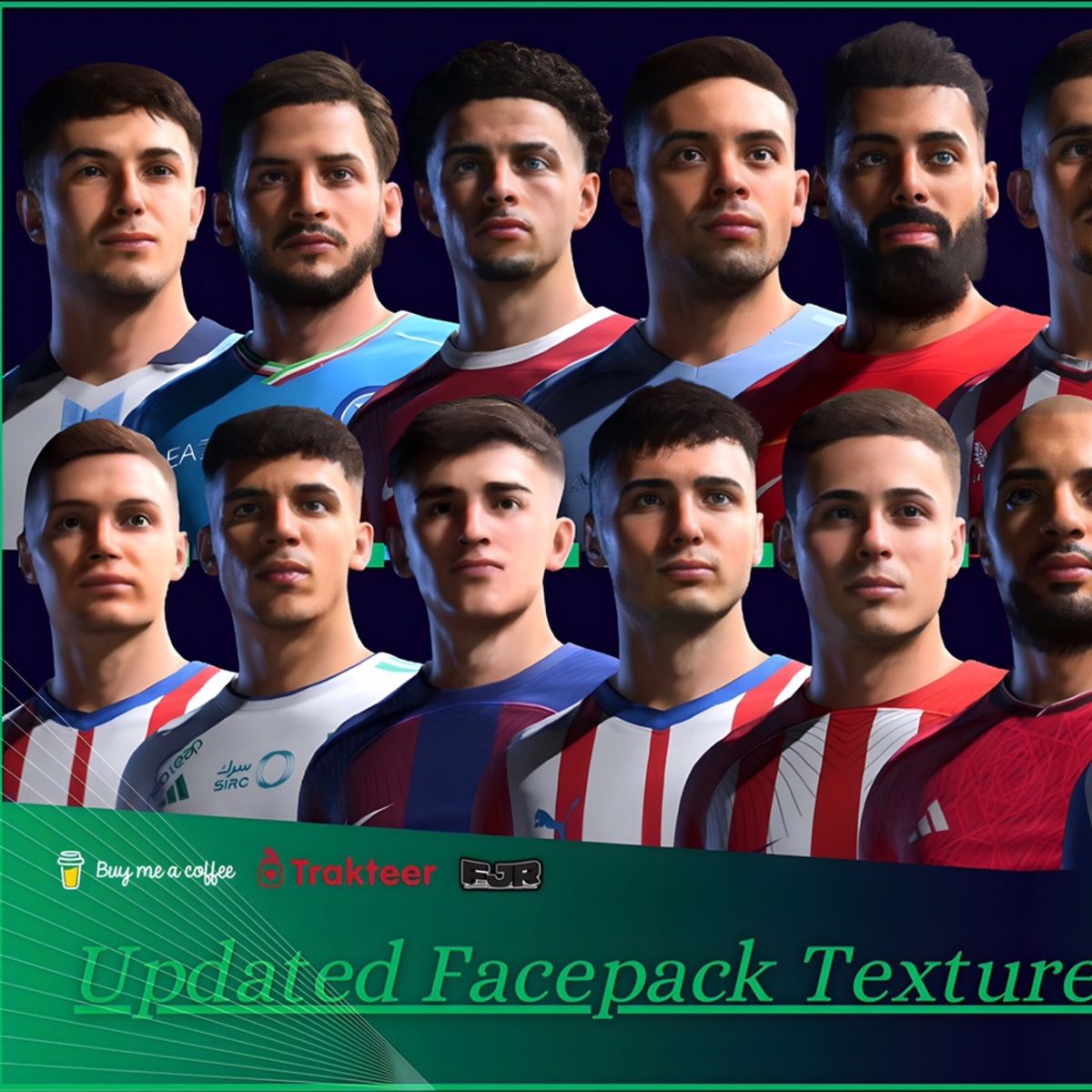 [FC 24] Updated Facepack Textures From PES 21 For FC 24 By FJR ...