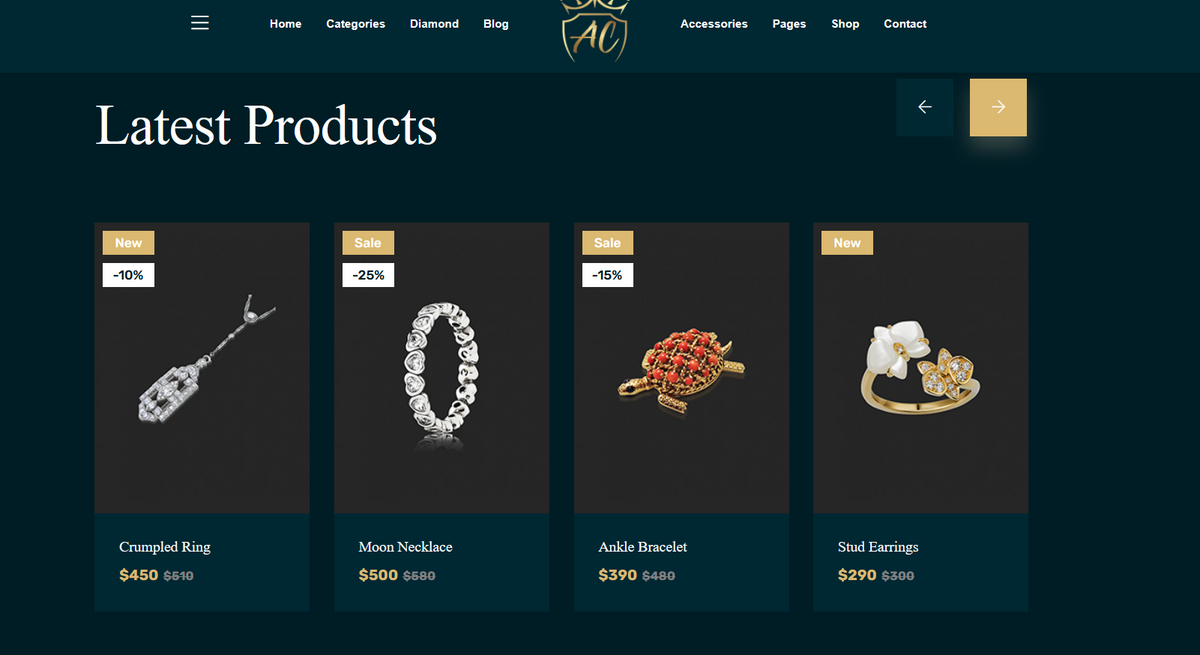 Jewelry Store Website Templates - Buymeacoffee
