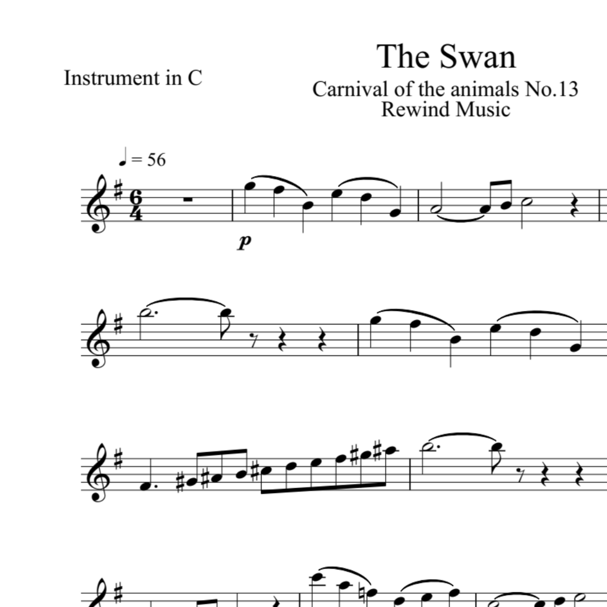 The Swan - Carnival of the Animals - Buymeacoffee