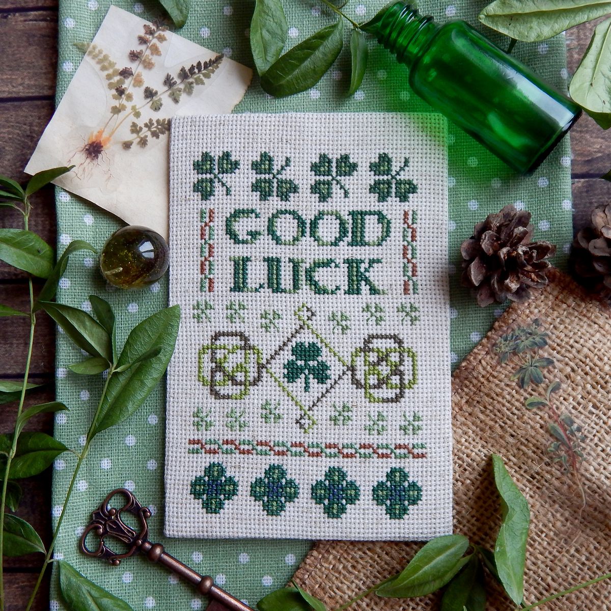 Good Luck cross stitch pattern - Buymeacoffee