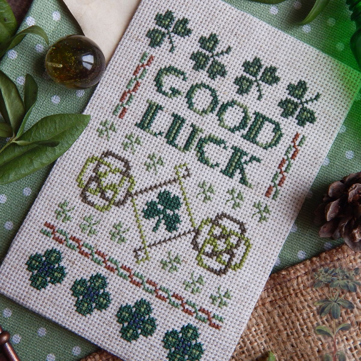 Good Luck cross stitch pattern - Buymeacoffee