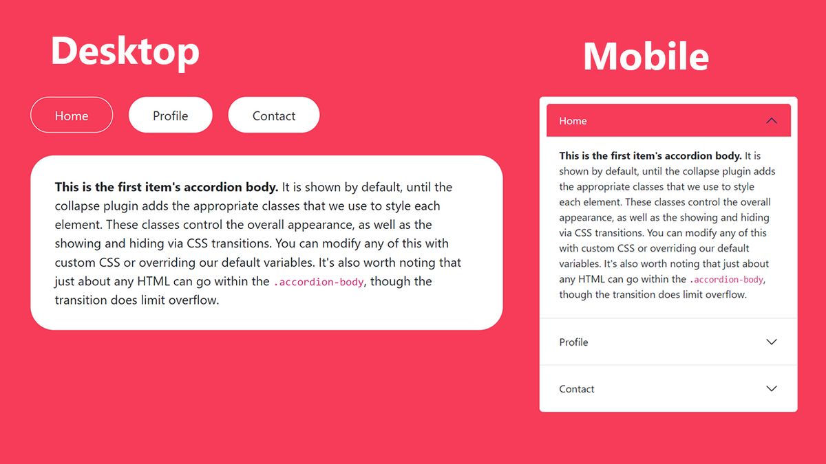 Responsive Tabs to accordion using html css and bootstrap | Bootstrap Tab to Accordion ...