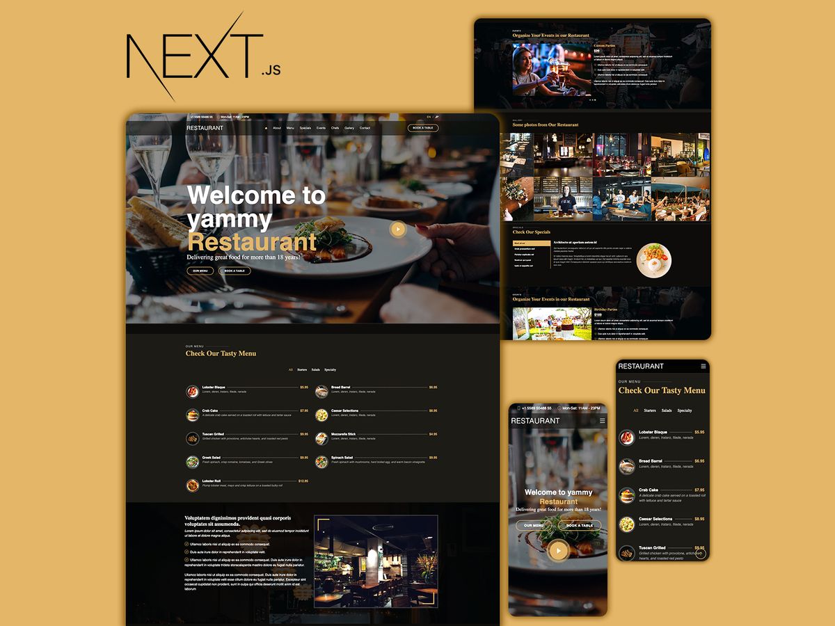 High Converting Full Stack Restaurant Website (Next.js & TypeScript) - Buymeacoffee