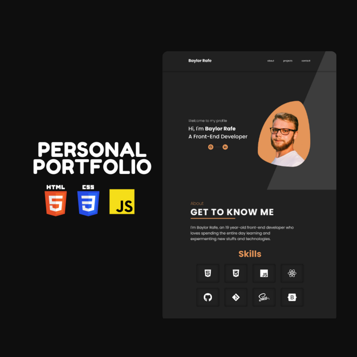 Responsive Personal Portfolio | HTML CSS & Javascript - Buymeacoffee