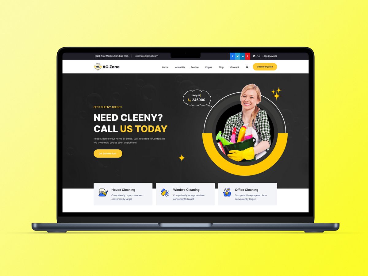 Service Website Template - Buymeacoffee