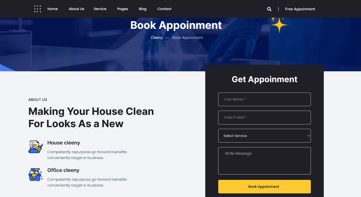 Service Website Template - Buymeacoffee