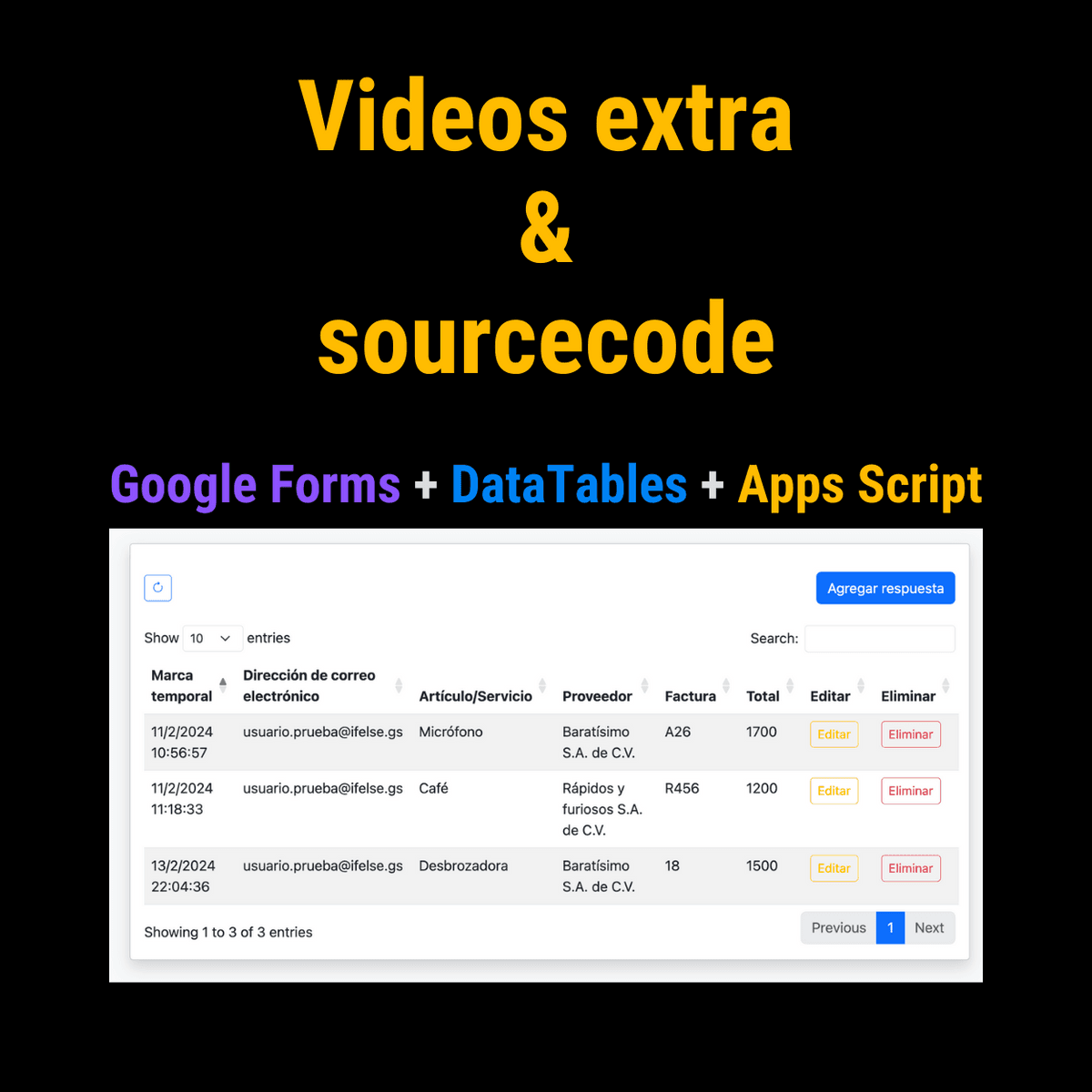Recargar DataTable con boton | Modal de Confirmacion | Filtrar datos por usuario - Buymeacoffee