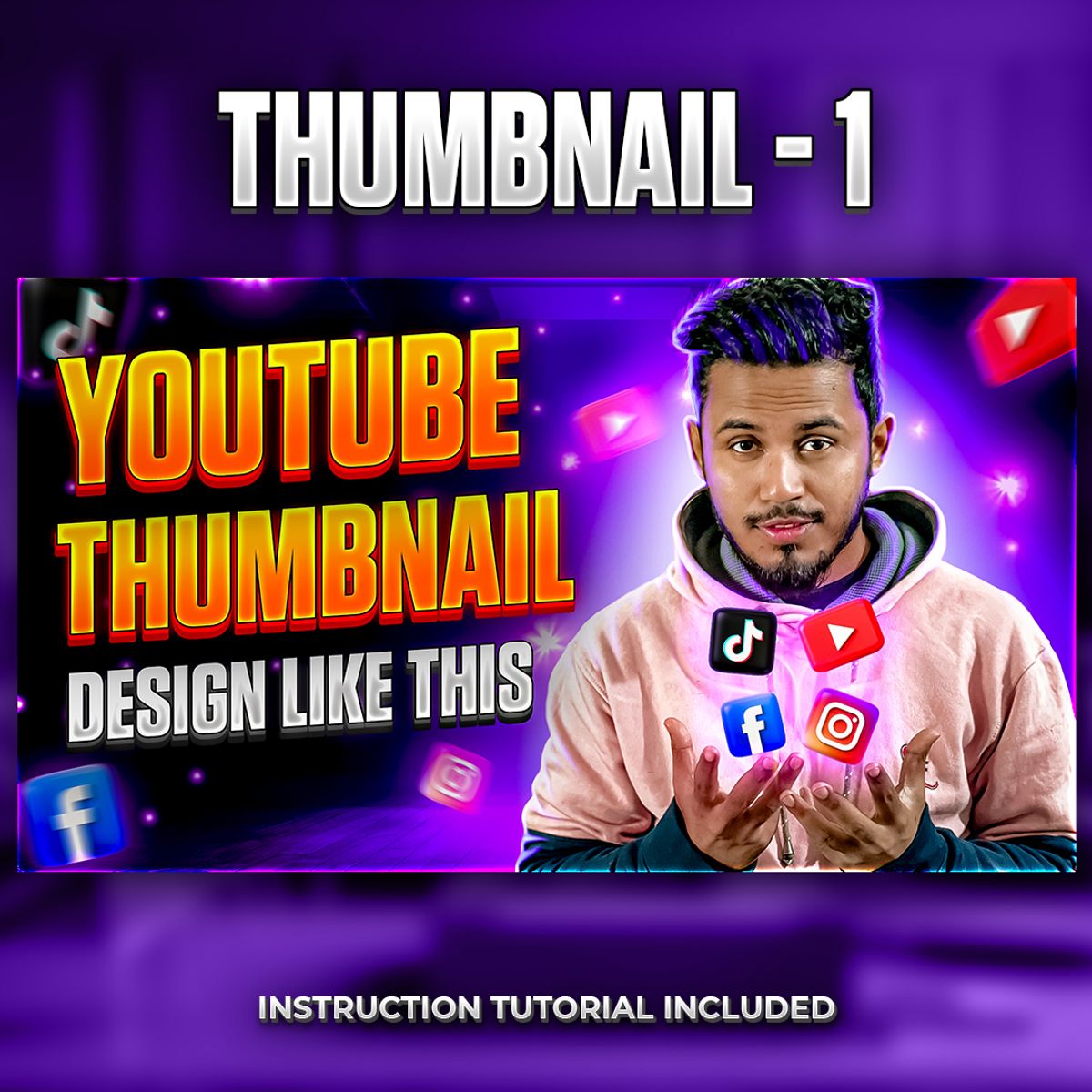 7 Premium YouTube Thumbnail Pack (Editable) - Buymeacoffee