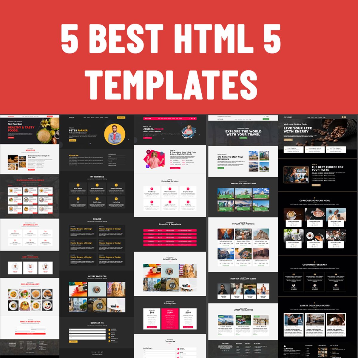 Best 5 HTML5 Templates for Your Next Project! Purchase & Start ...