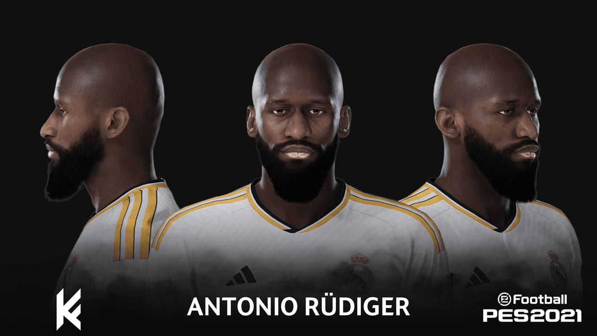 Antonio Rudiger v2 by Kodigo Facemaker (PES 2021) - Buymeacoffee