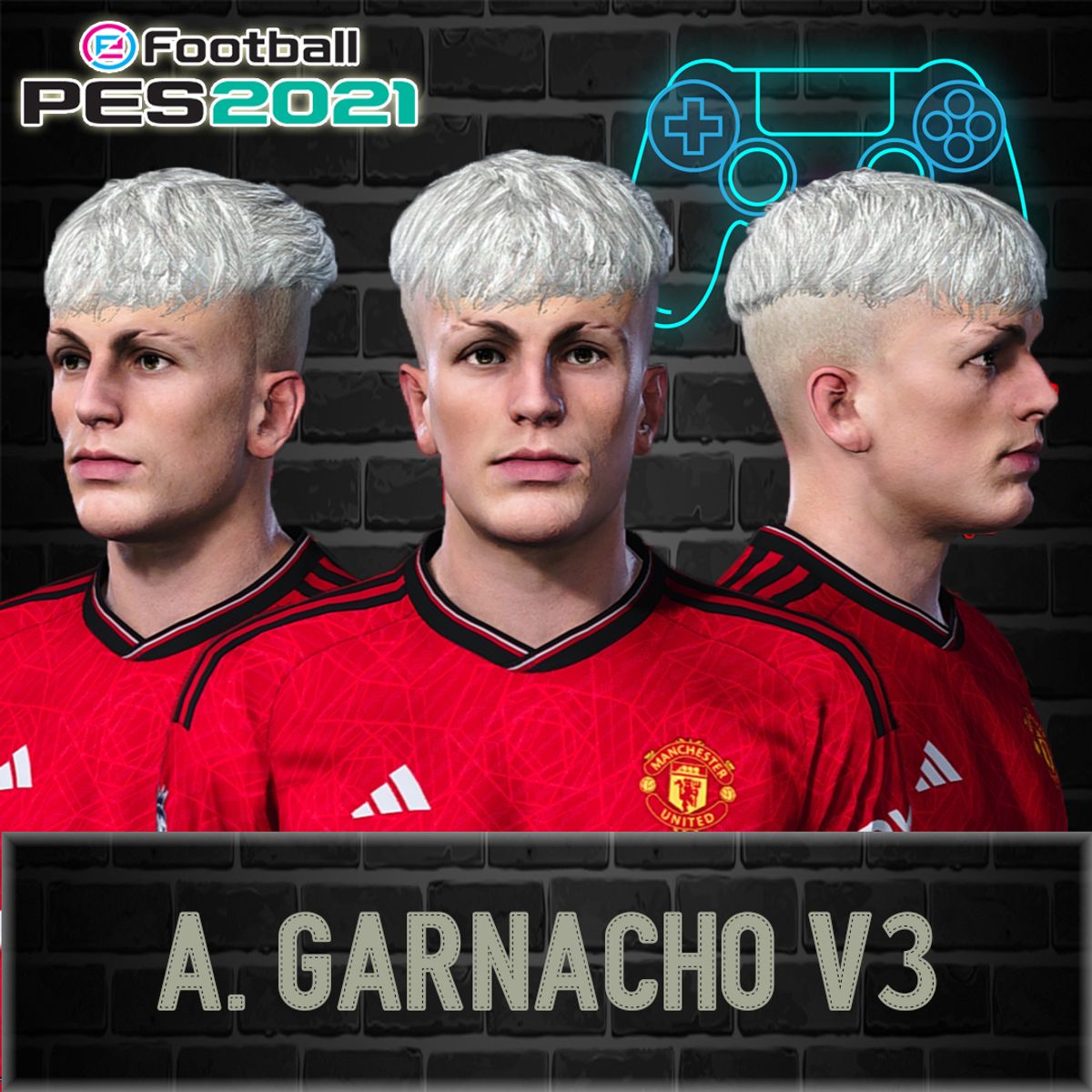 PES 2021 Alejandro Garnacho v3 Face - Buymeacoffee