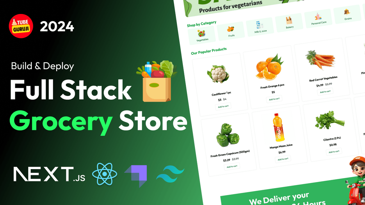 Full Stack NextJs Grocery Store App - Buymeacoffee