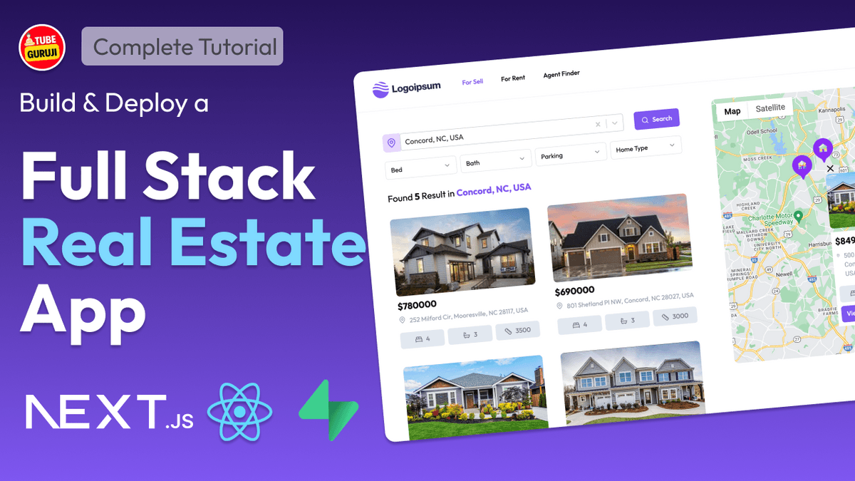 Full Stack Real Estate NextJs App - Buymeacoffee