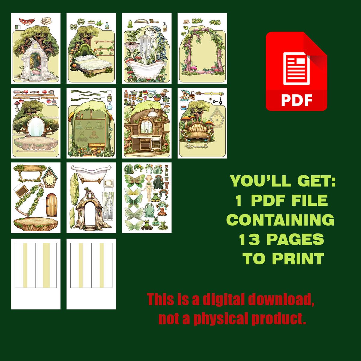 Printable patterns. Quiet book DIY. Forest Elf. Activity busy book ...