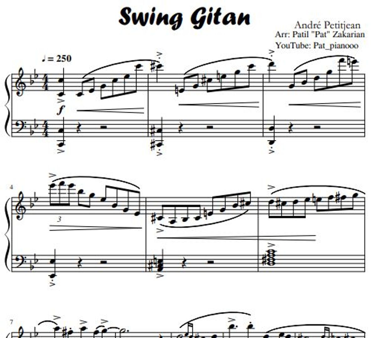 Swing Gitan (Gypsy Jazz for solo piano) - Buymeacoffee