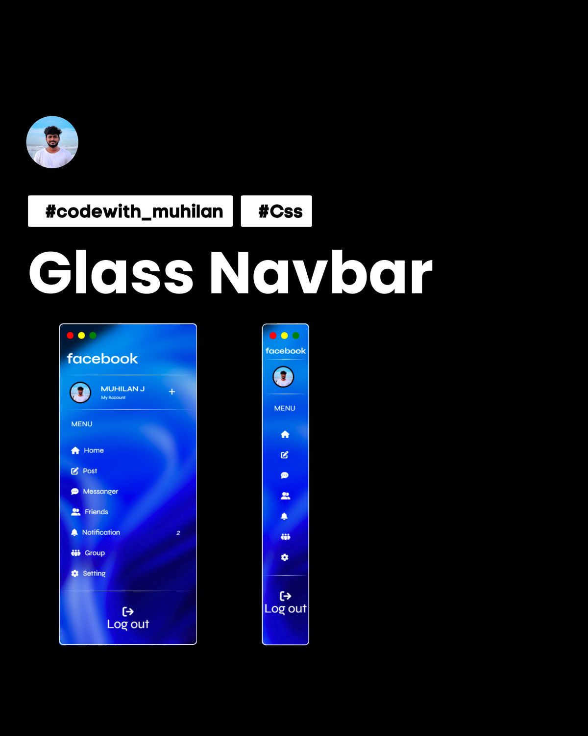 Glass Navbar (with Toggle) - Buymeacoffee