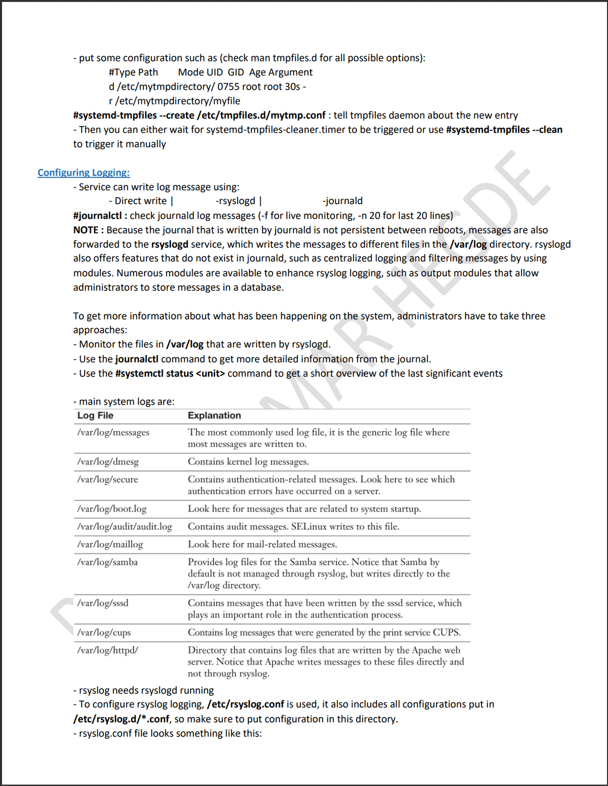 Red Hat Certified System Administrator (RHCSA) Quick Revision Notes ...