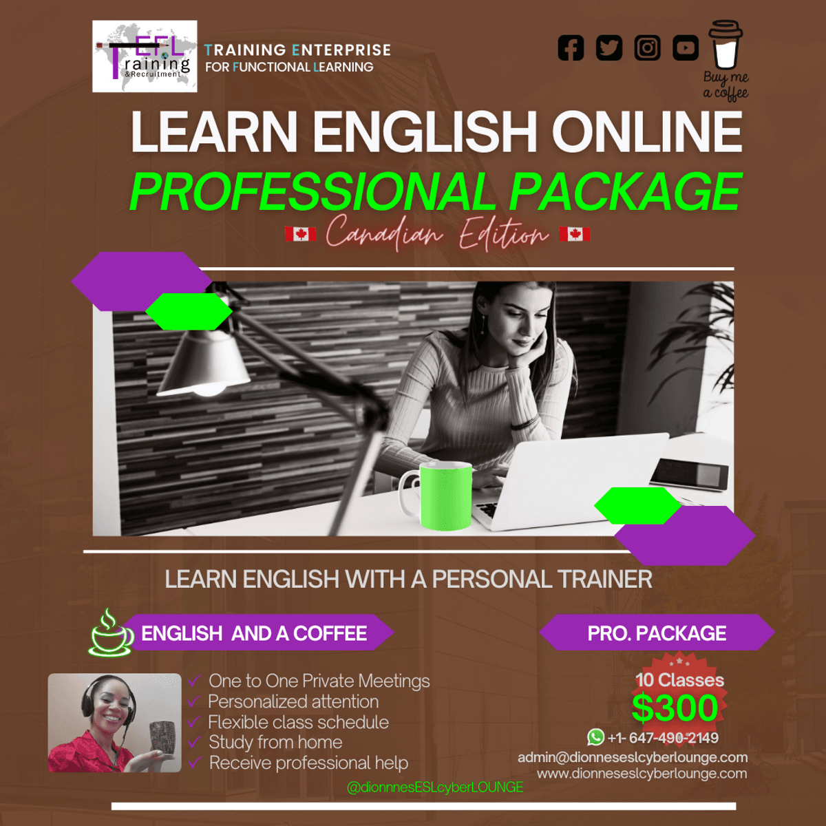 Learn English Online: General English Course PROFESSIONAL Package - Buymeacoffee