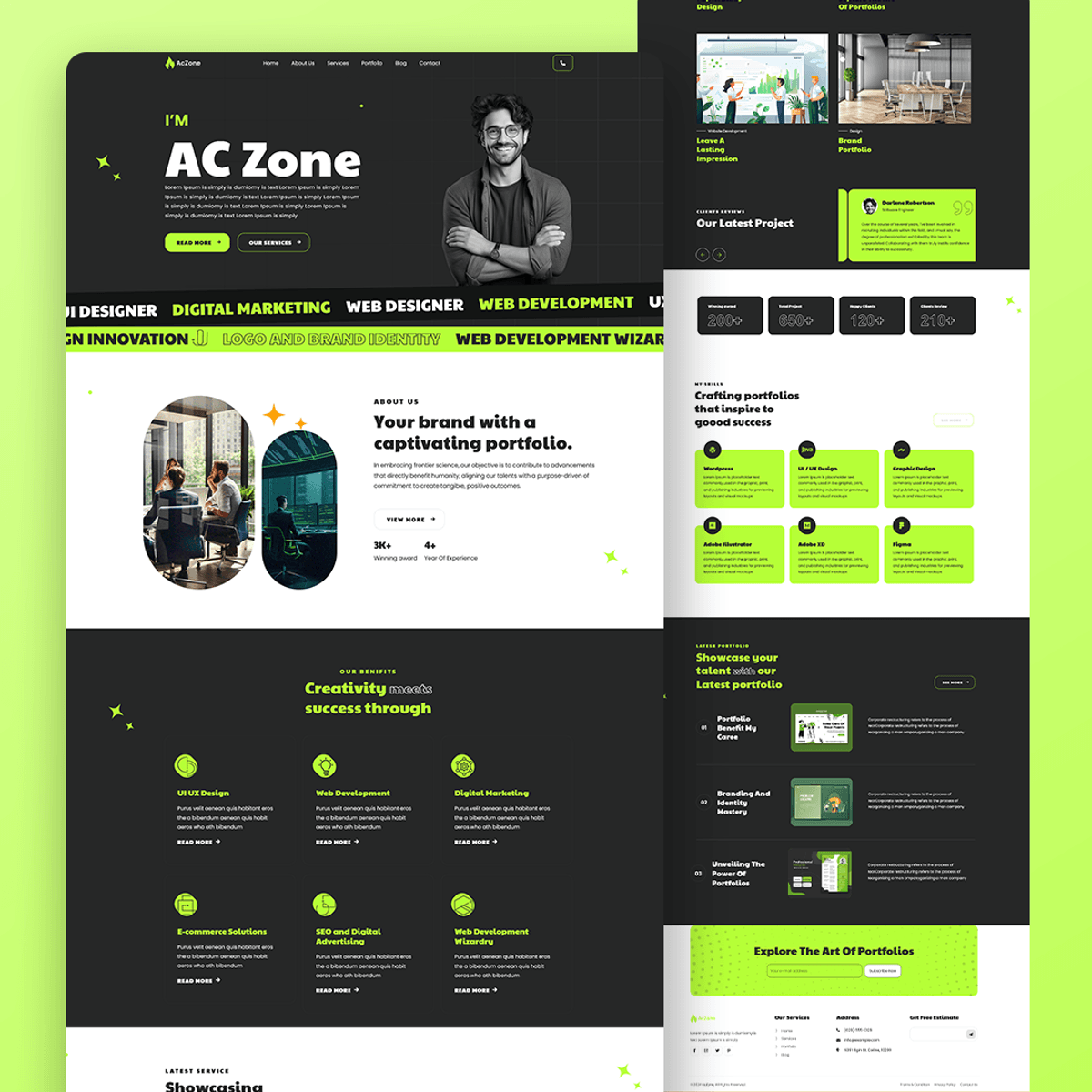 Animated Portfolio Website using Html CSS and JavaScript 😱 - Buymeacoffee