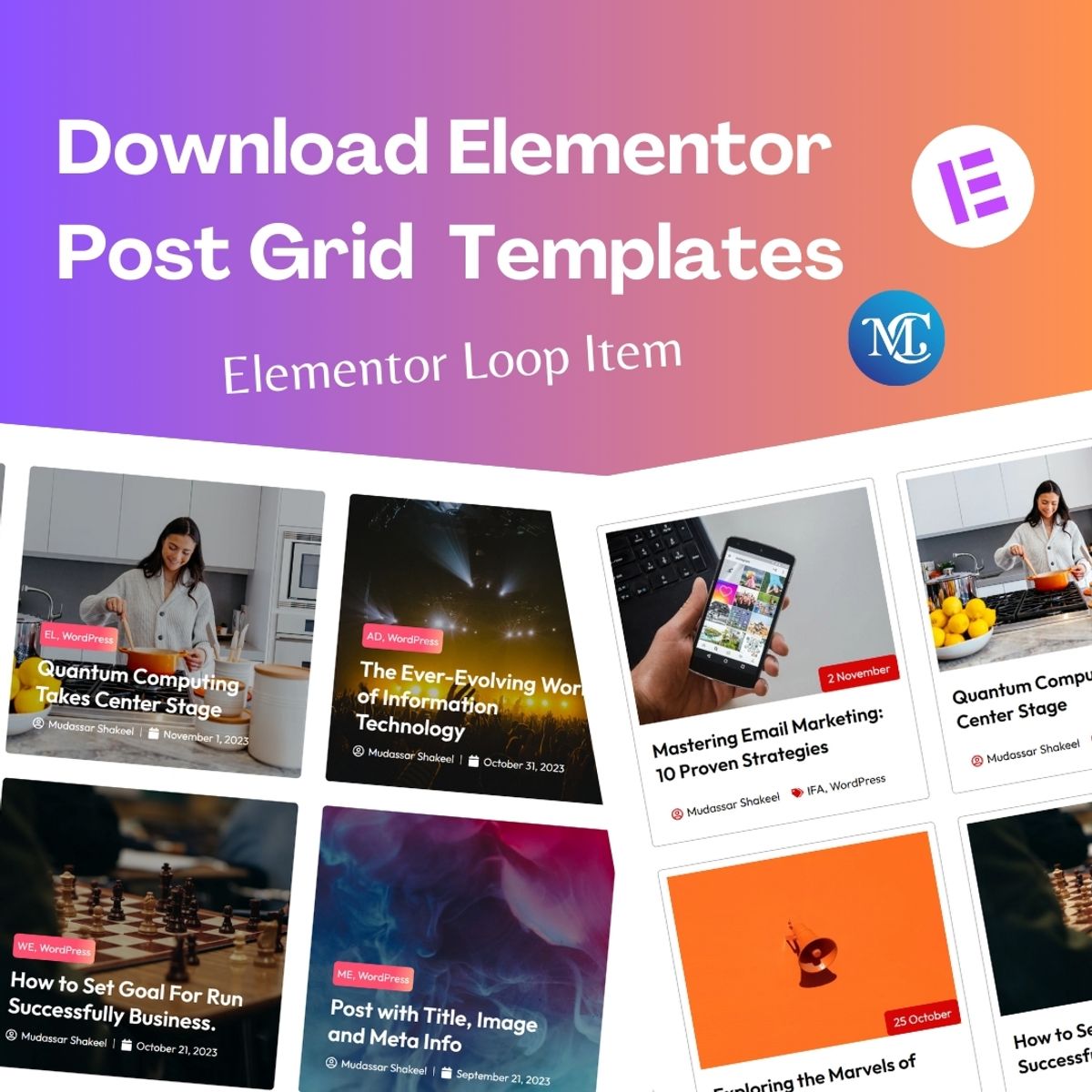 Download 3 Elementor Loop Grid Templates Bundle - Buymeacoffee