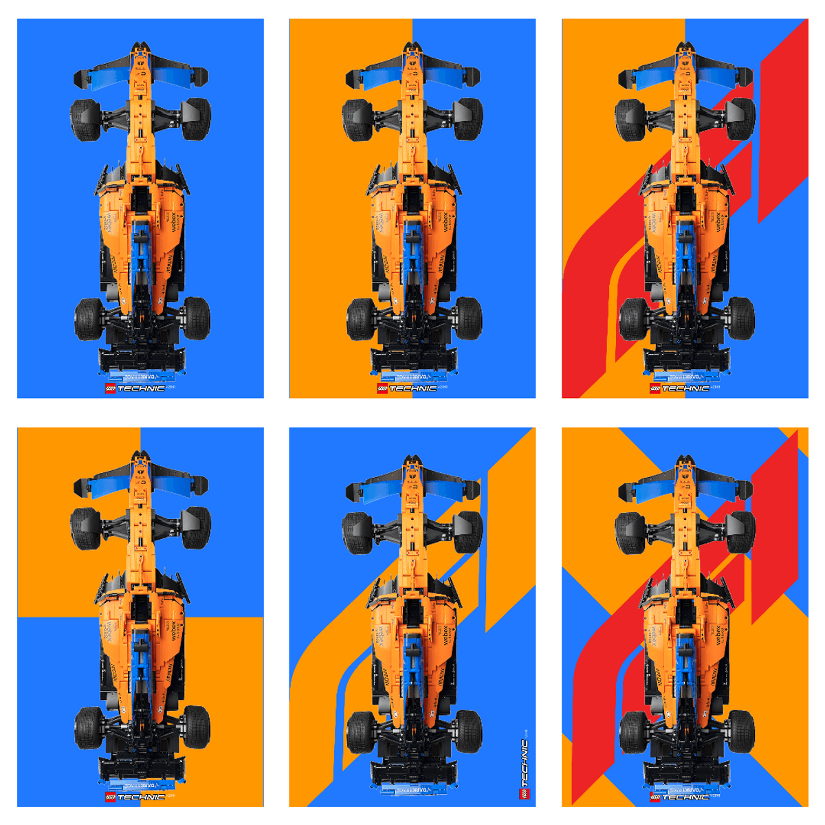 FREE PACK - 1:8 scale - Lego Technic supercars + Formula 1 cars - Wall ...