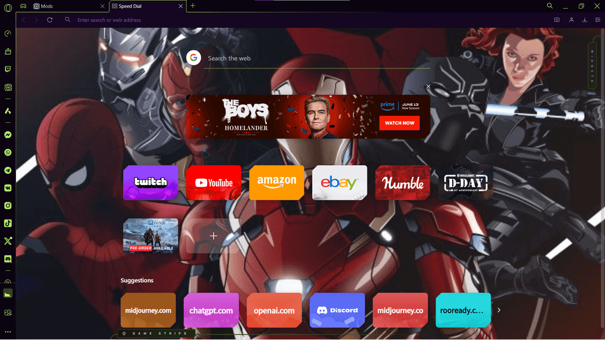 Marvel Heroes Mod For Opera GX Browser - Buymeacoffee