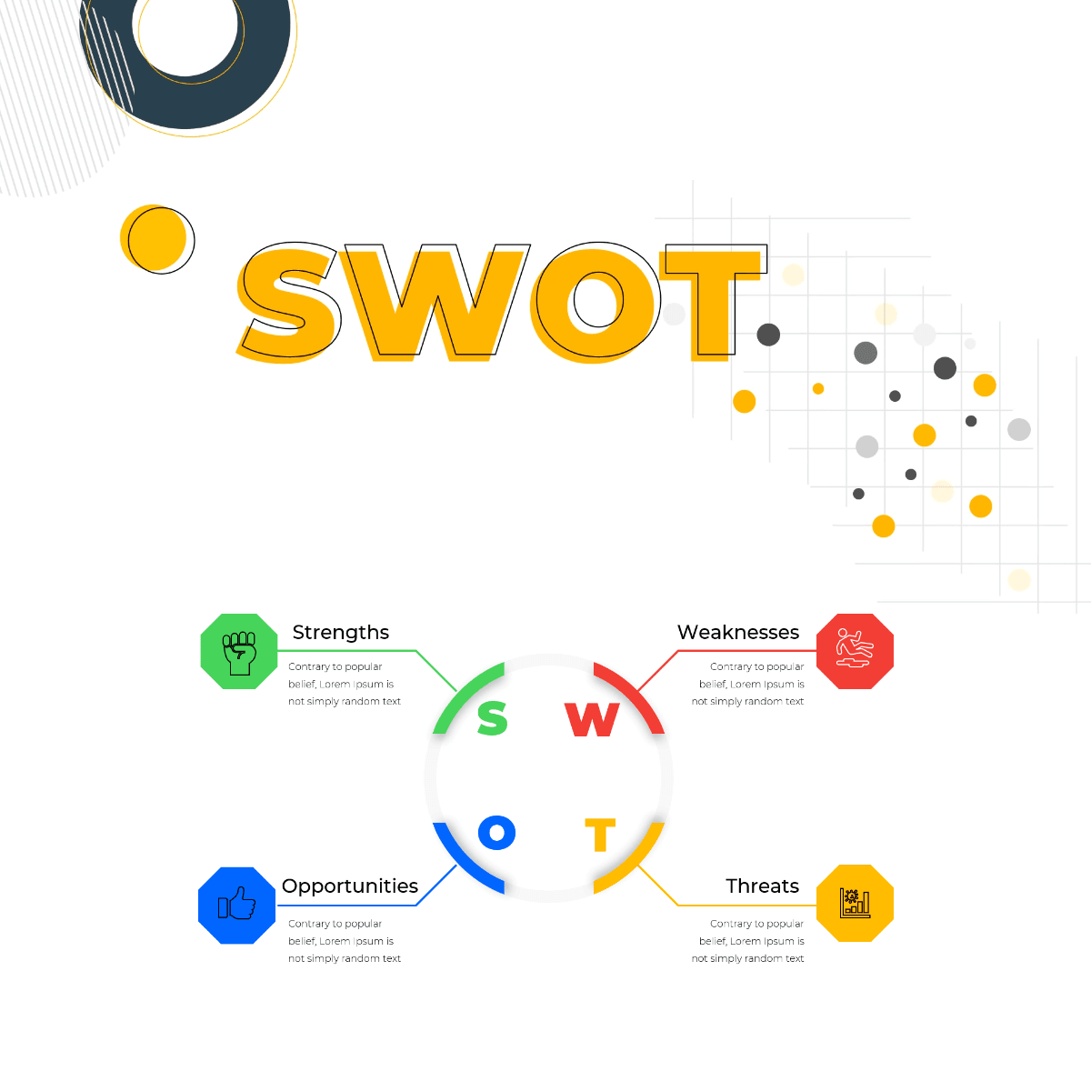Animated SWOT Analysis Infographics - Buymeacoffee