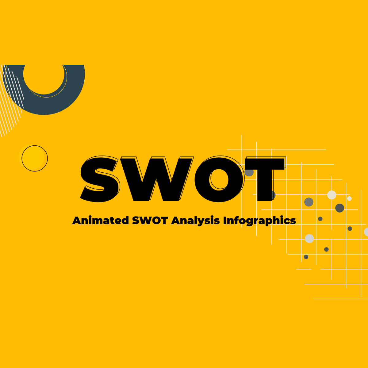 Animated SWOT Analysis Infographics - Buymeacoffee