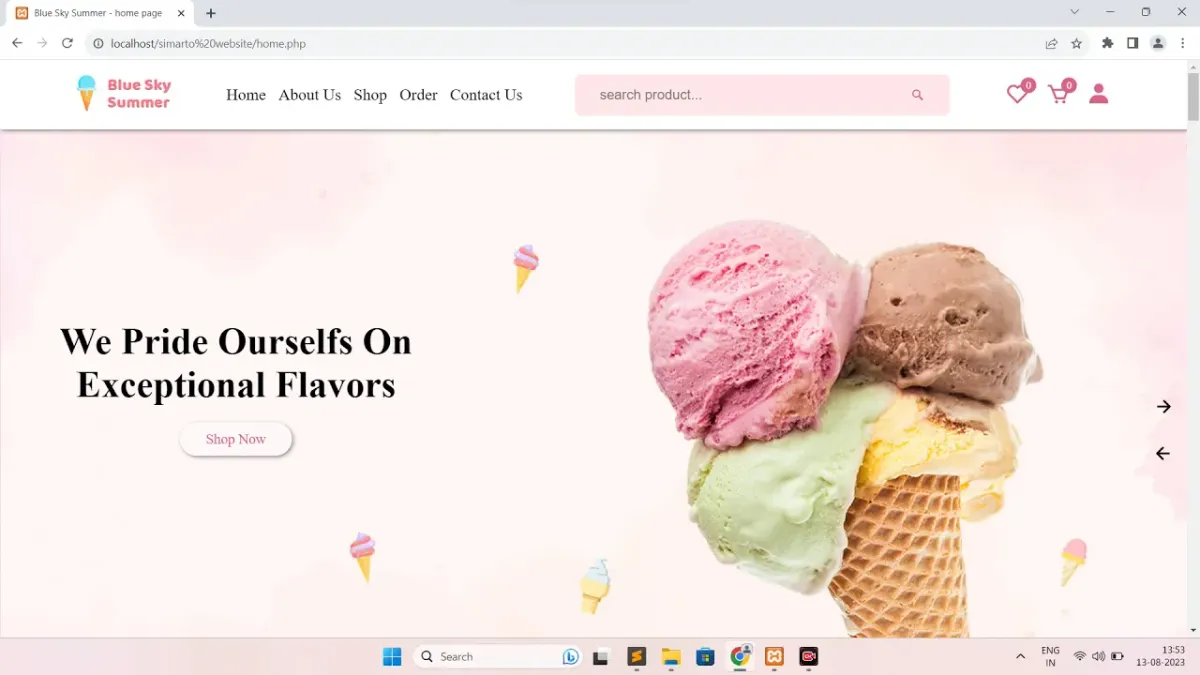 Multipages Ice Cream Shop Website Design Using Html Css Js Php And Mysql From Scratch Buymeacoffee