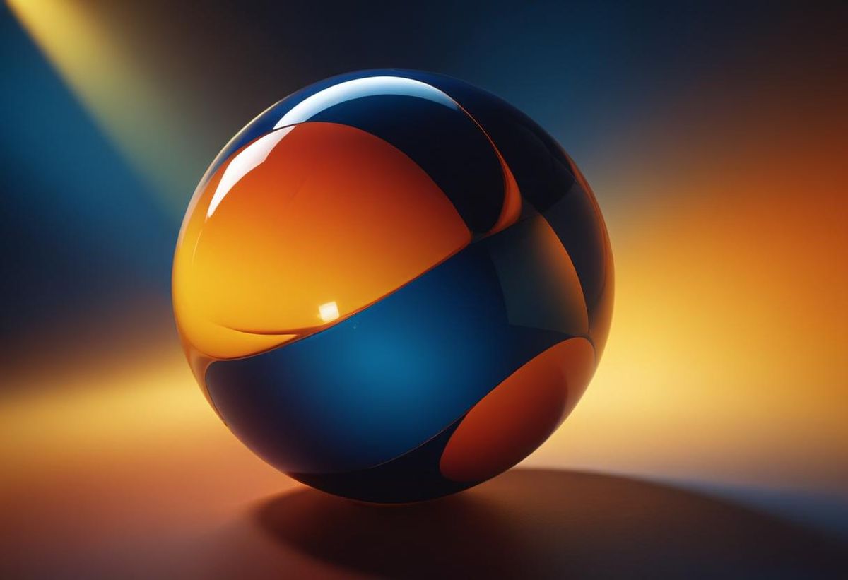 Golden-Hour Abstract: Spherical Shapes in Blue, Orange, and Yellow ...