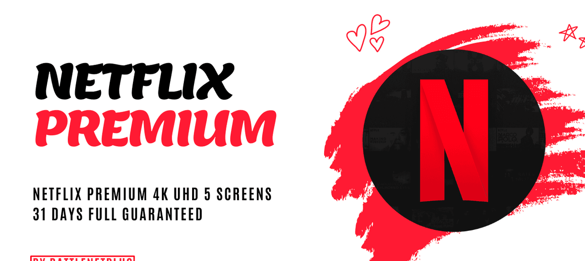 Netflix Premium 4K 365 days 5 screens - Buymeacoffee