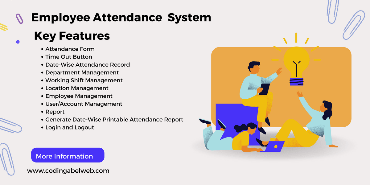 Employee Attendance System in PHP using CodeIgniter Framework Source ...