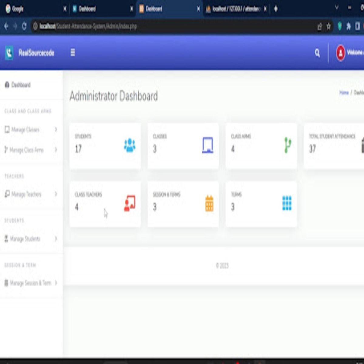 Student Attendance Management System in PHP MySQL with Source Code ...