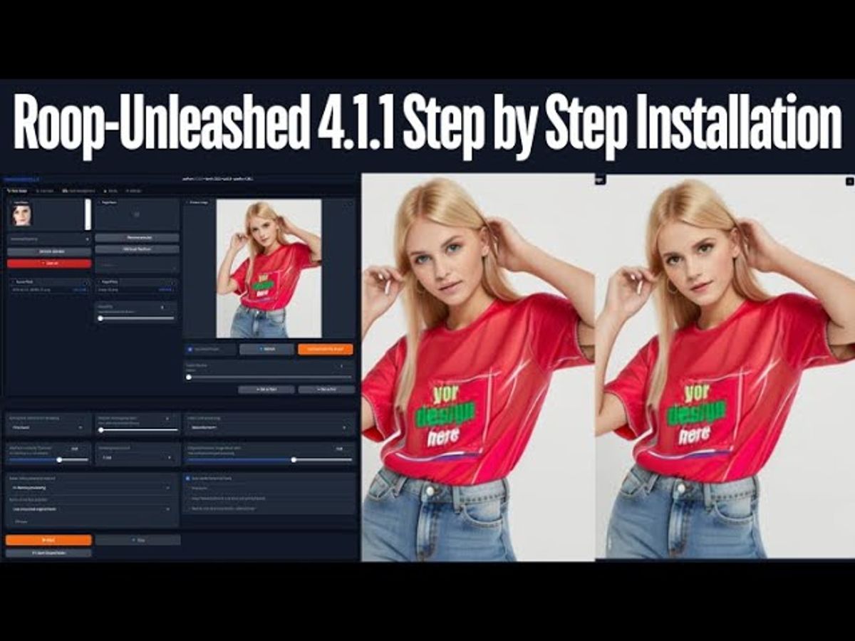 Roop-Unleashed 4.1.1 Complete Step-By-Step Installation - Buymeacoffee