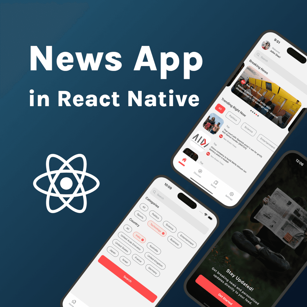 Source Code: Complete News App in React Native - Buymeacoffee