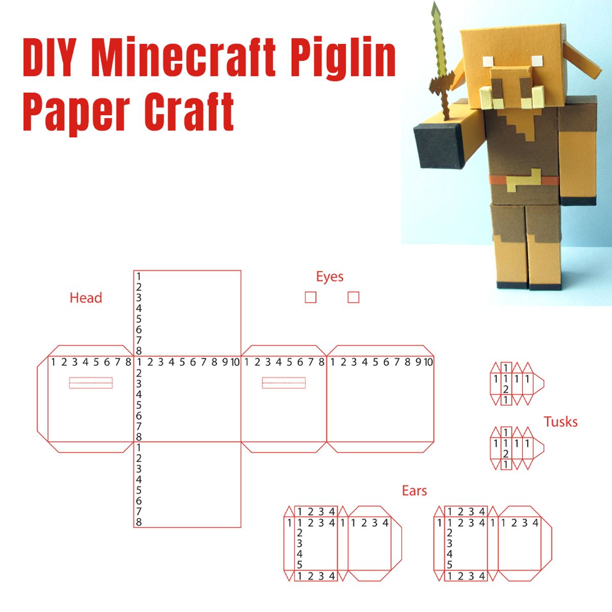 Minecraft Papercraft Bunny