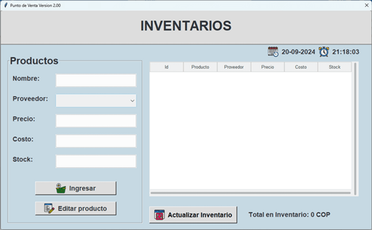 Punto de venta Versión 2.1.0 | Python Tkinter GUI - Buymeacoffee