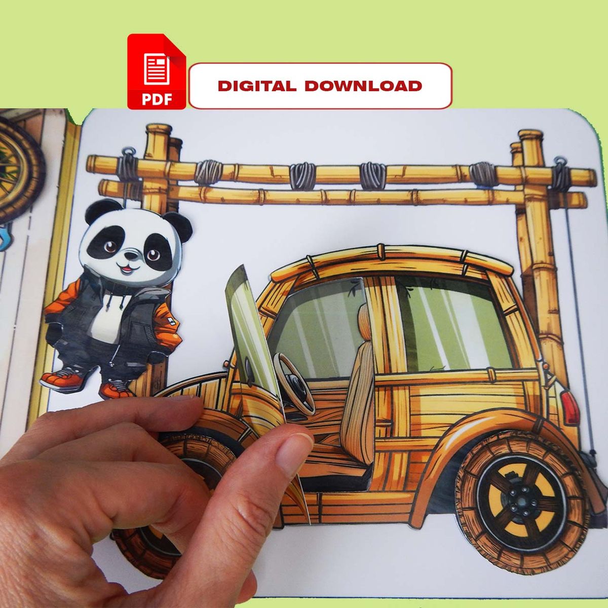 Paper Panda. Quiet Book. Template. Tutorial Craft DIY. Paper Animals ...