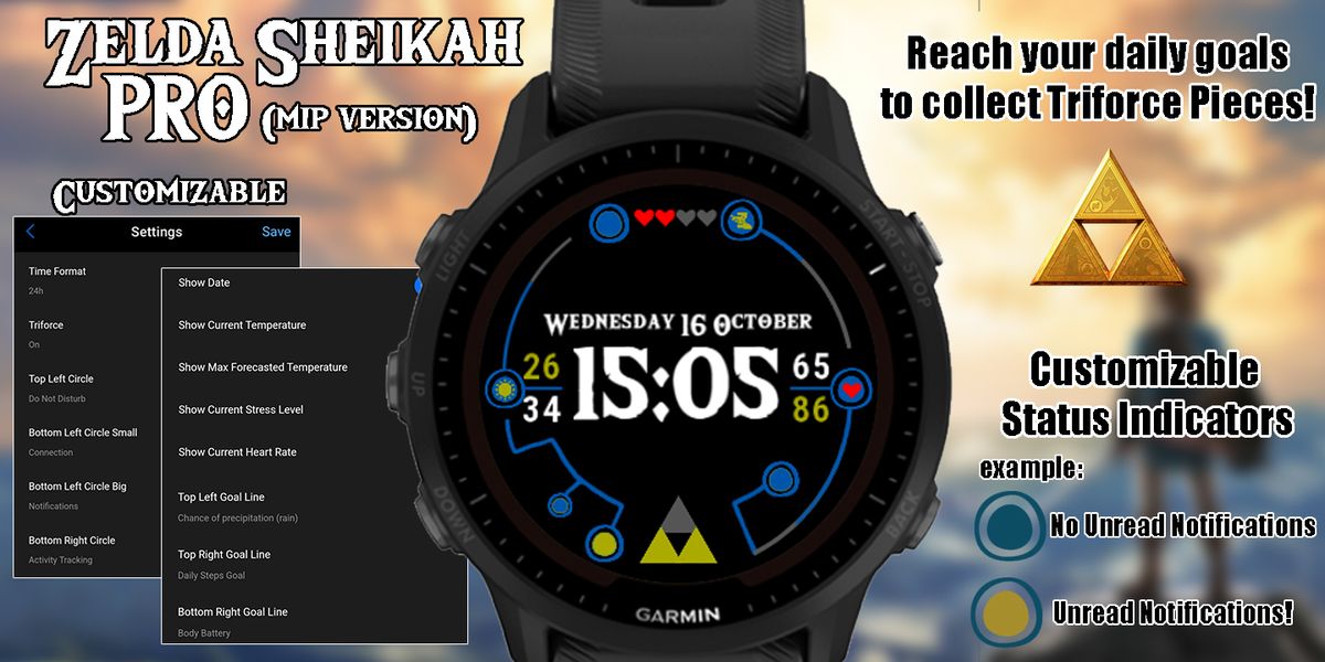Zelda Watchface PRO (MIP version) - Buymeacoffee