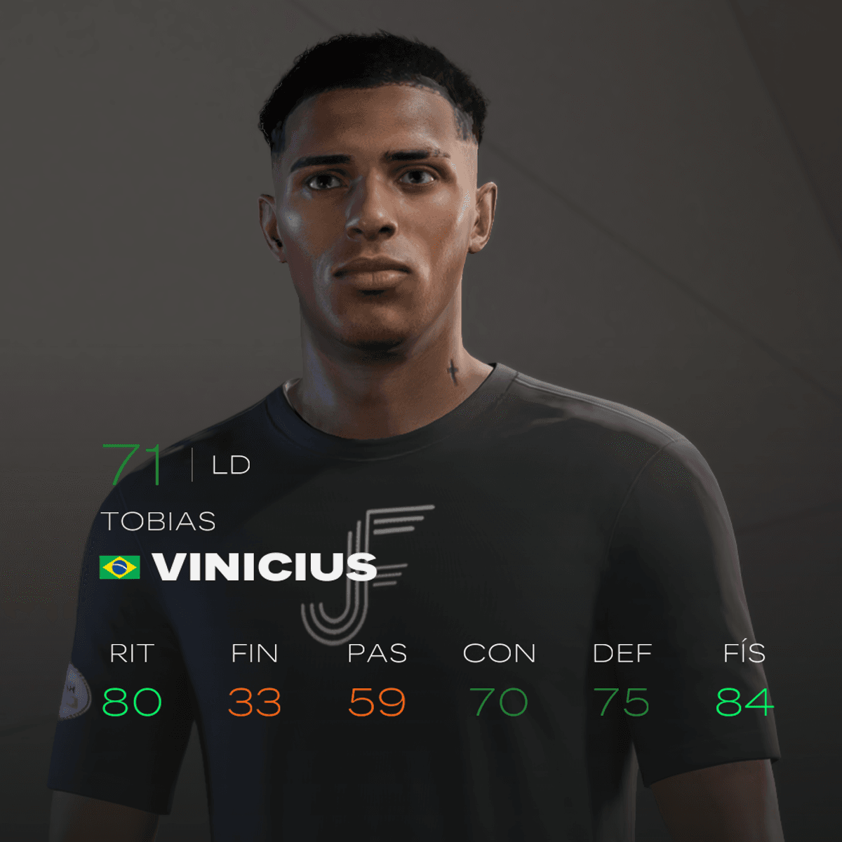 Face Vinicius Tobias mod for EA FC 25 - Buymeacoffee